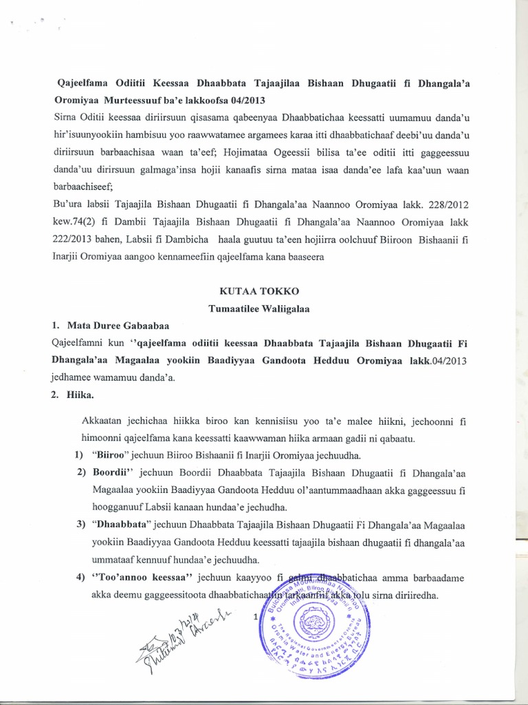 Qajeelfama Odiitii | PDF