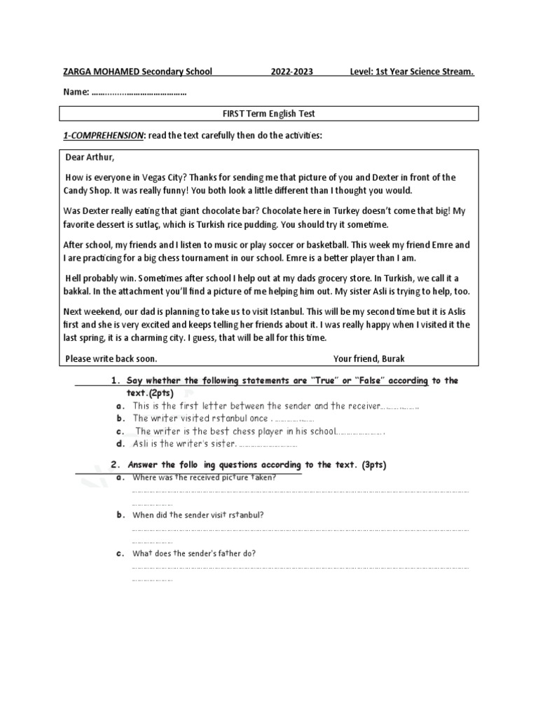 1ST Test2 1as | PDF