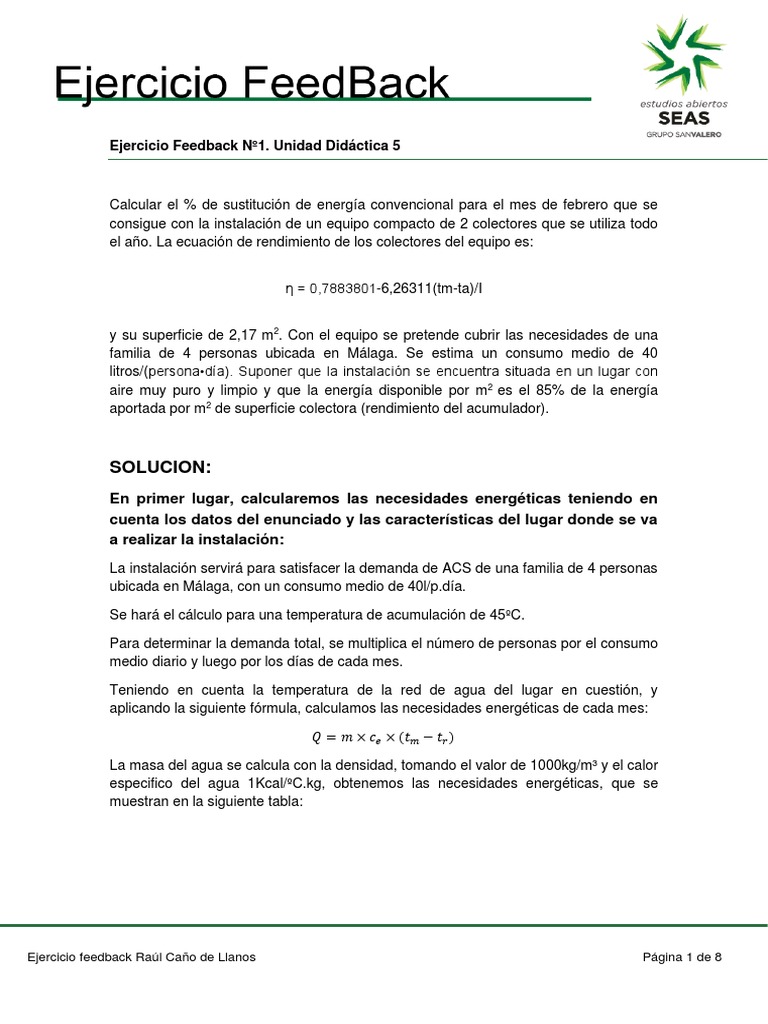 Ejercicio Feedback RaúlCañodeLlanos | PDF | Agua | Naturaleza