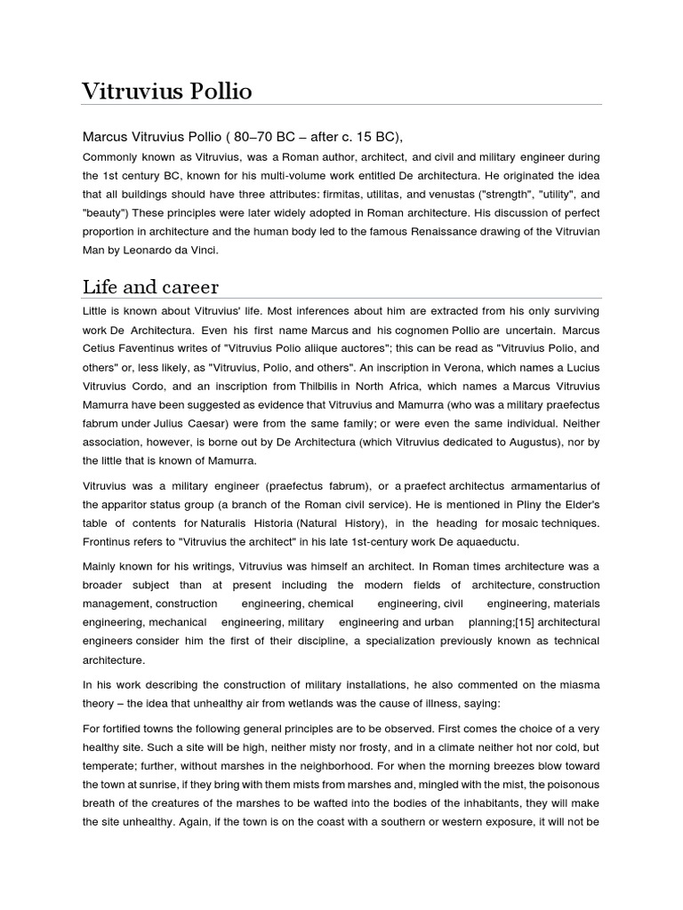Vitruvius Pollio | PDF