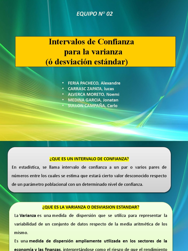 Intervalos de Confianza Grupo 02 | PDF | Intervalo de confianza | Diferencia
