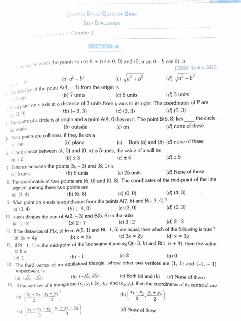 Class-10 Coordinate Geometry Questions | PDF | Triangle | Euclidean Geometry