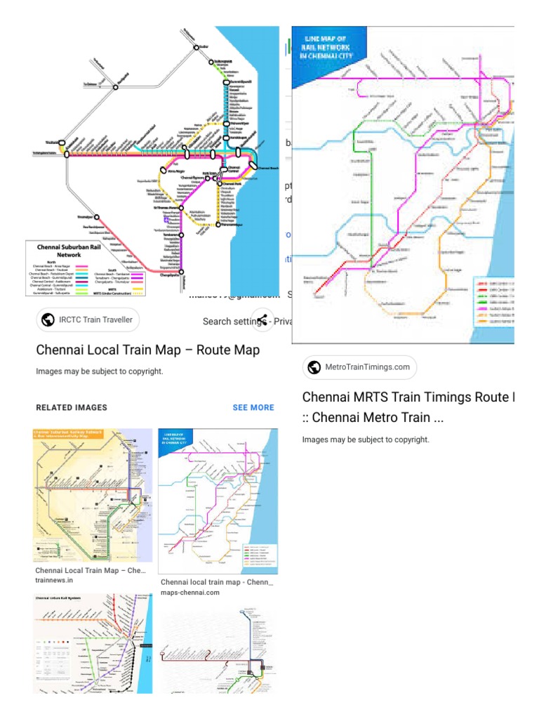 Chennai Local Train Map by MKK | PDF