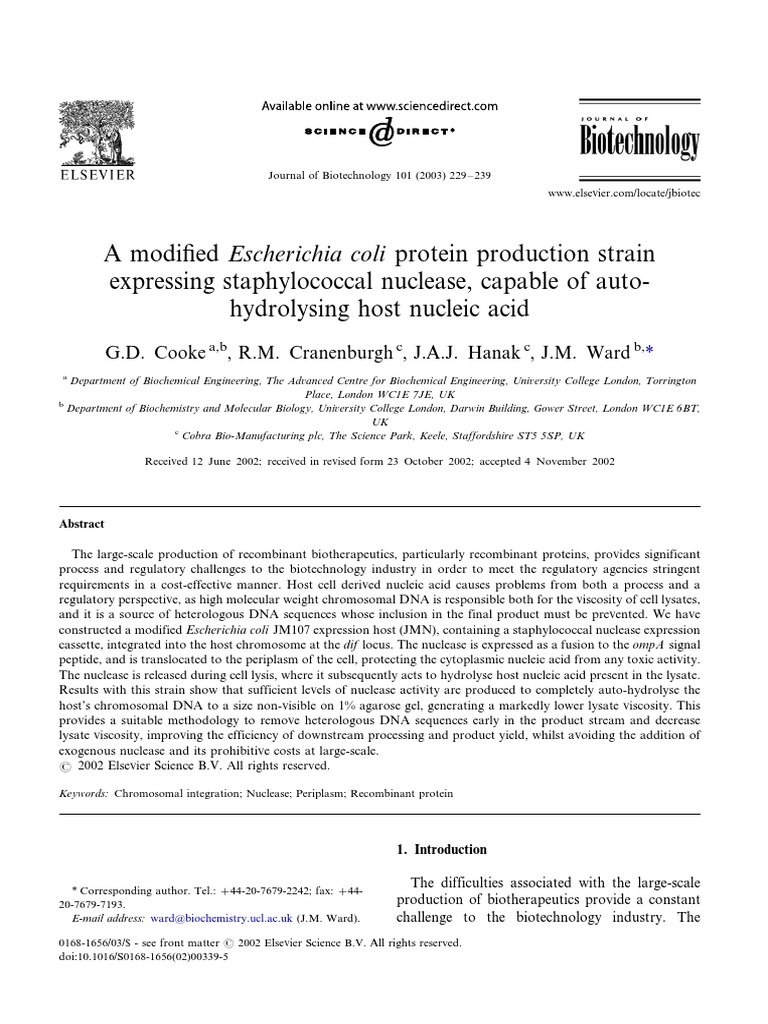 Cooke Et Al., 2002 | PDF | Gel Electrophoresis | Dna