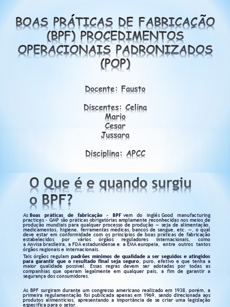 BPF Pop Padronizado | PDF