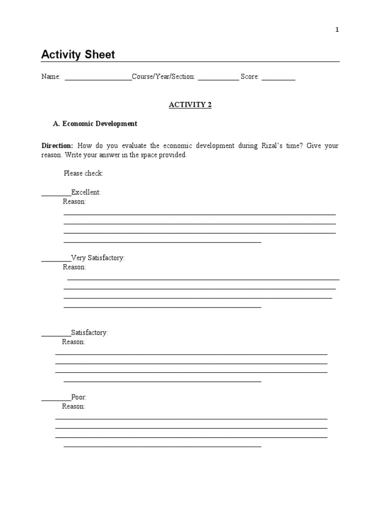 Chapter 2 Activity and Assessment | PDF