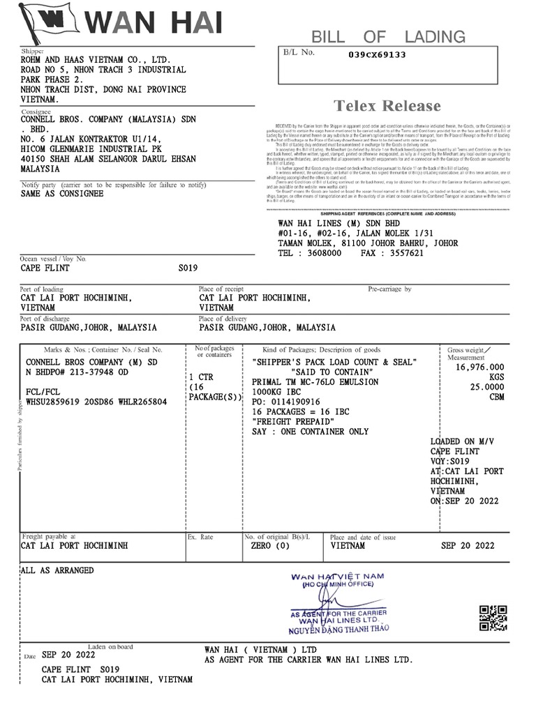 BL + CO + Inv + Pack 114190916 | PDF | Business Law | Document