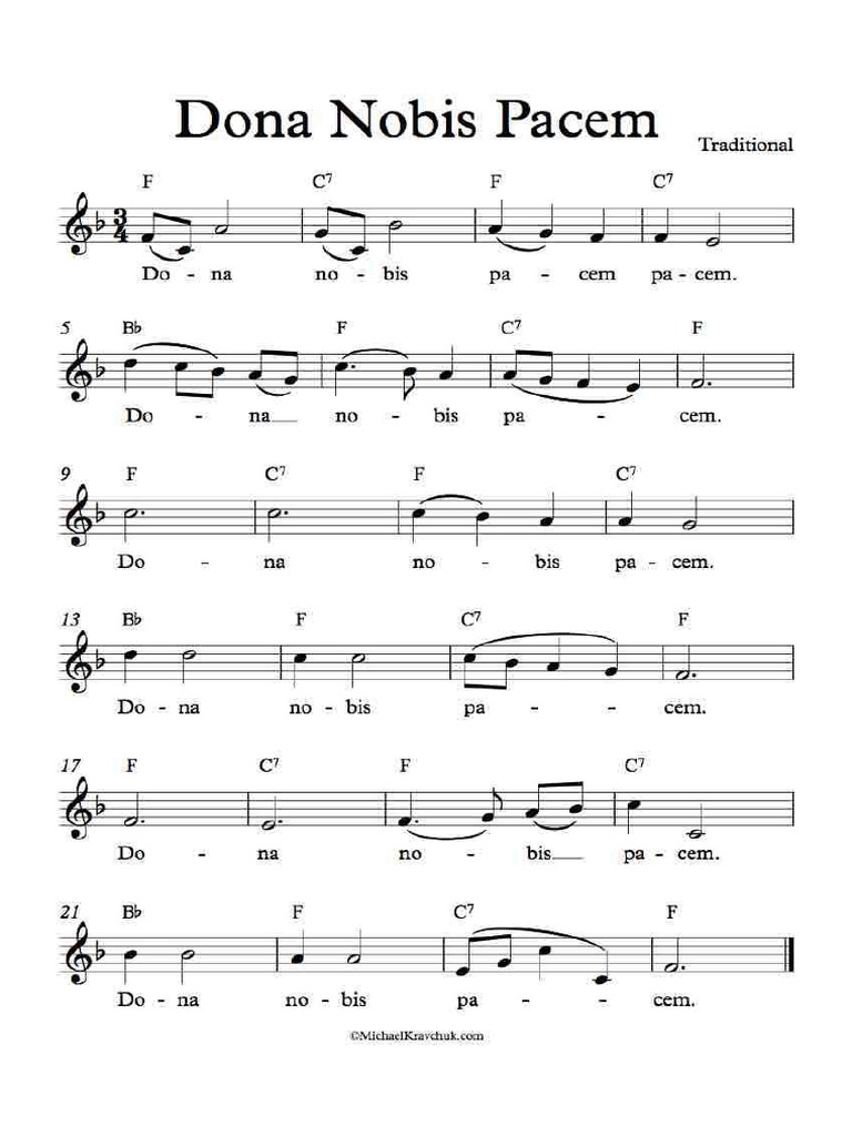 Dona Nobis Pacem Partitura | PDF