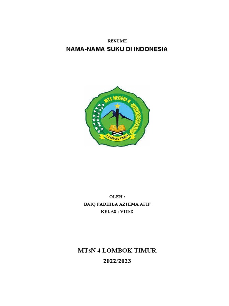 Nama-Nama Suku Di Indonesia | PDF