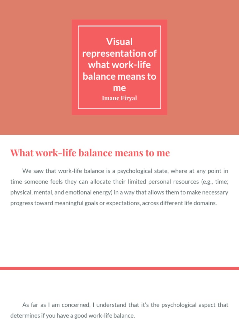 Visual Representation of What Work-Life Balance Means To Me | PDF