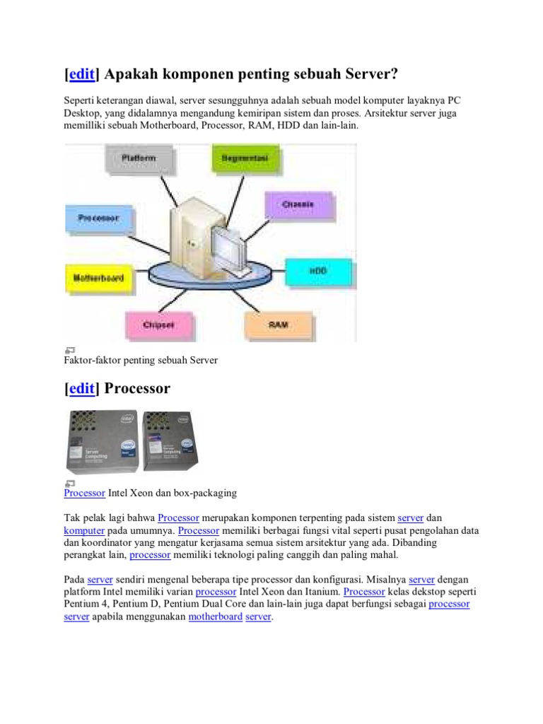 Komponen Penting Server | PDF | Seni | Komputer