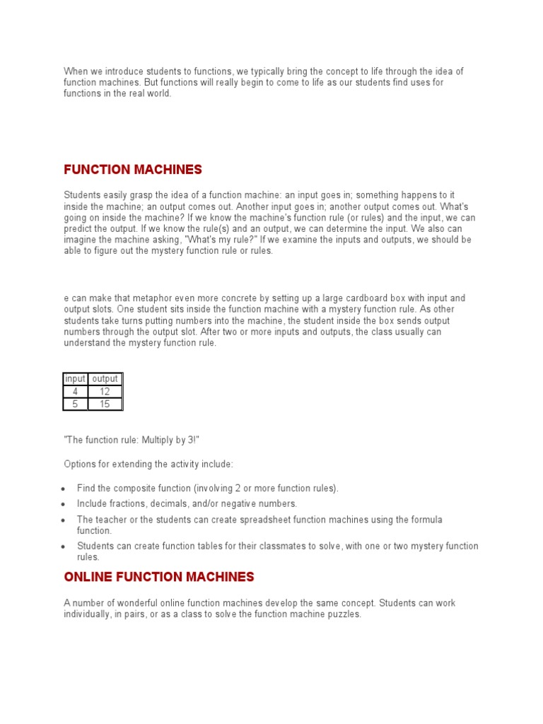 Function | PDF | Function (Mathematics) | Mathematics