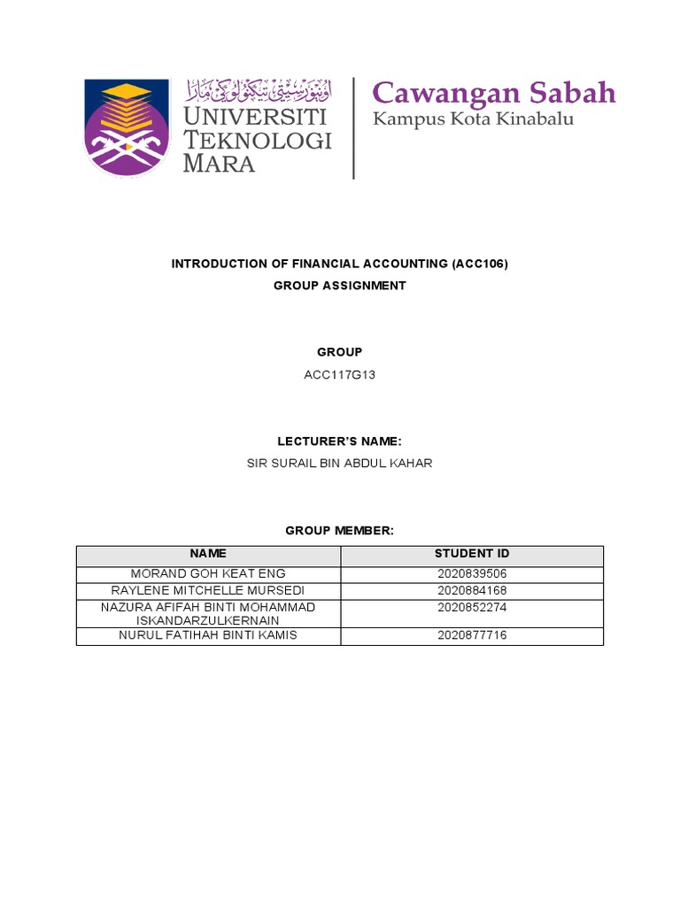 Acc117 Group Project 1 RMNF Store | PDF