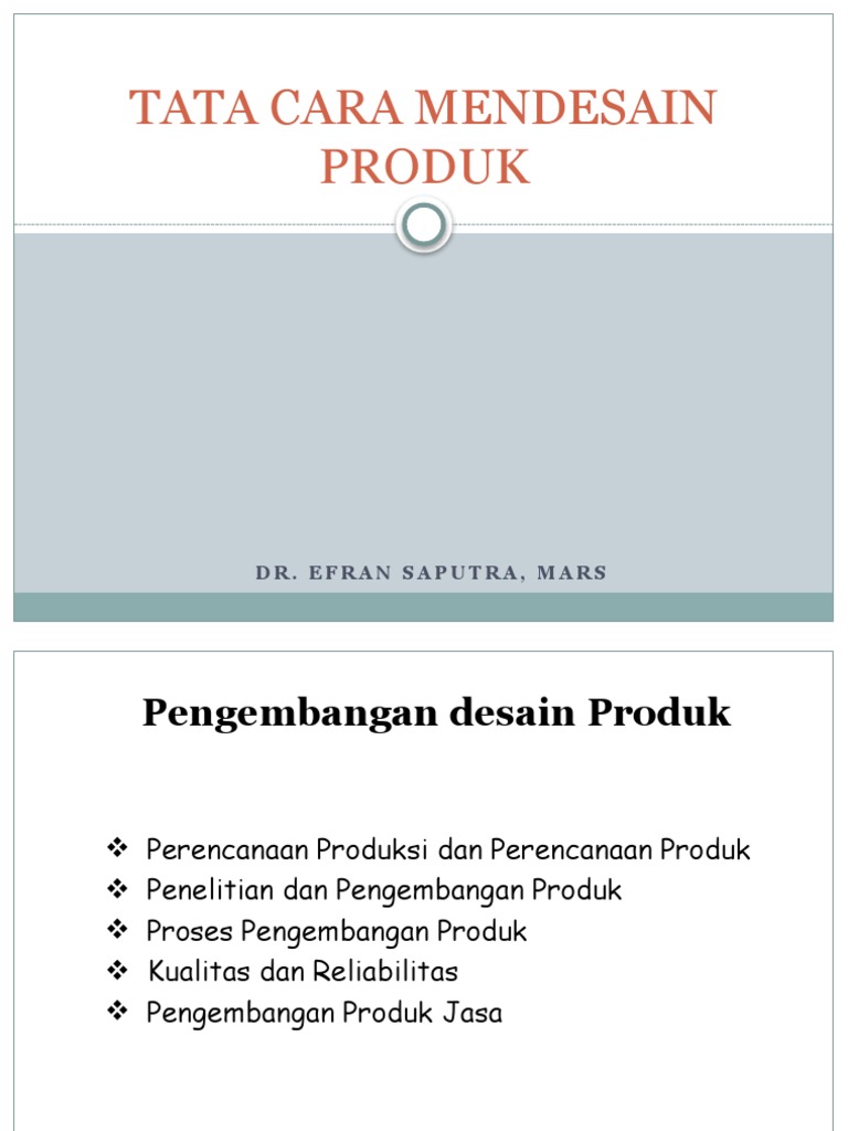 Tata Cara Mendesain Produk Efektif | PDF | Bisnis
