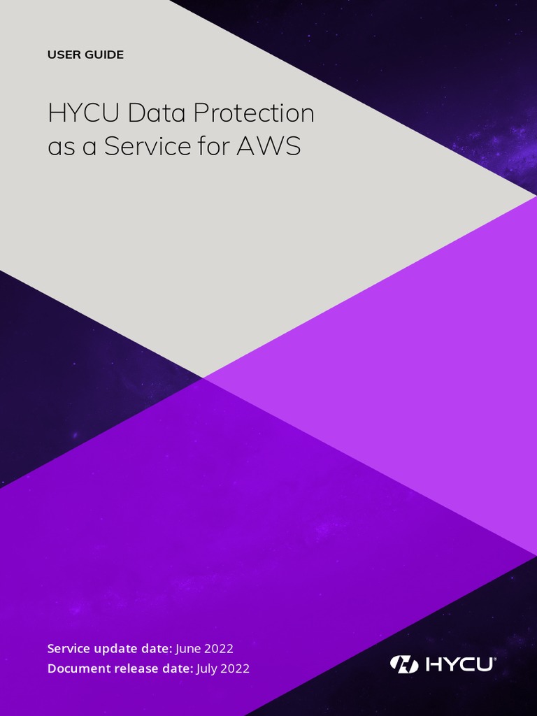 HYCU For AWS User Guide | PDF | Computers