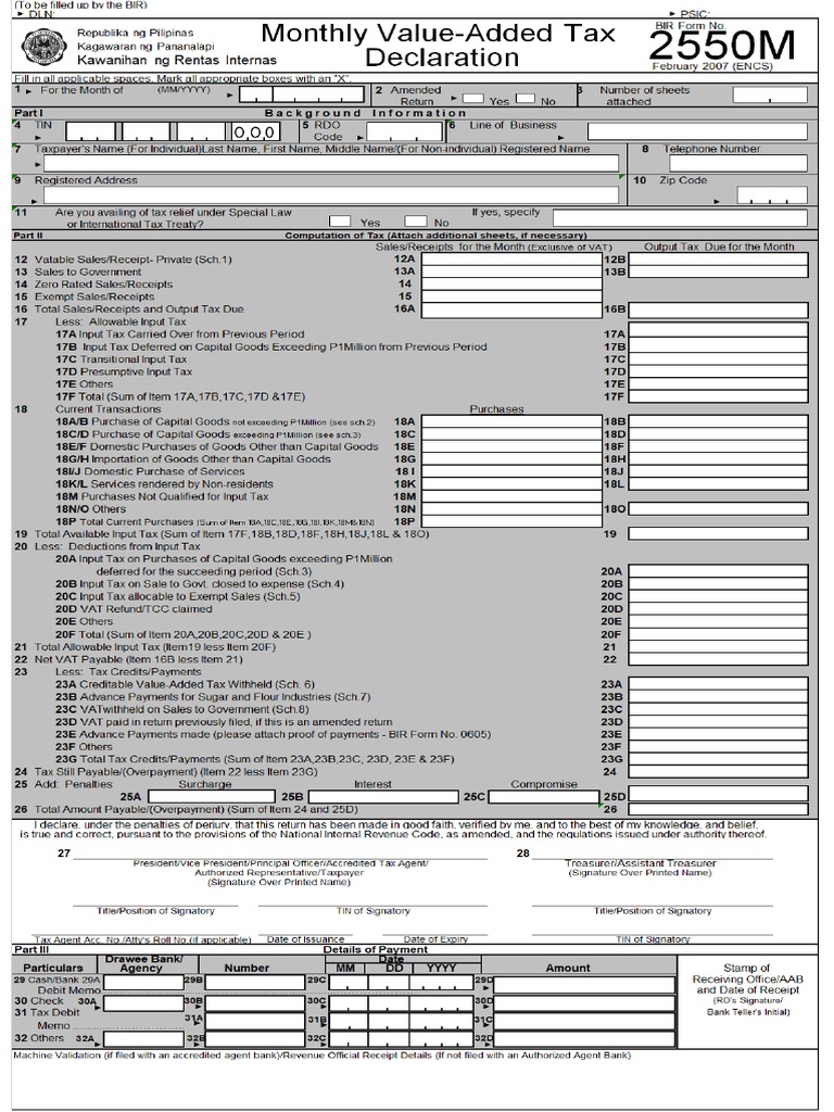 Bir Form 2550M | PDF
