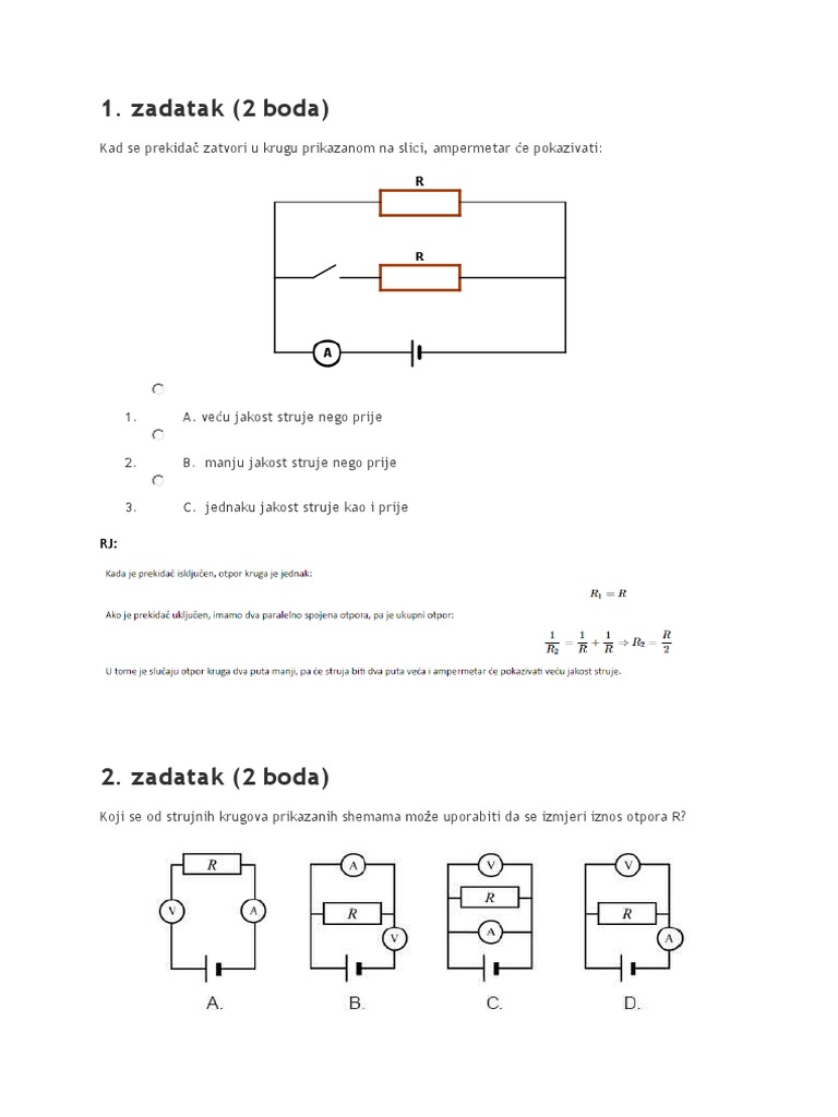 Električna Struja-Fizika | PDF