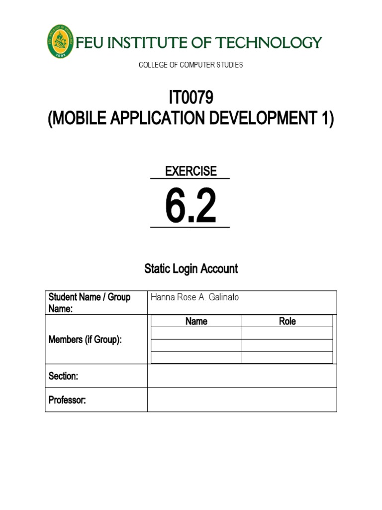 IT0079 - Laboratory Exercise 6.2 | PDF | Mobile App | Android (Operating System)