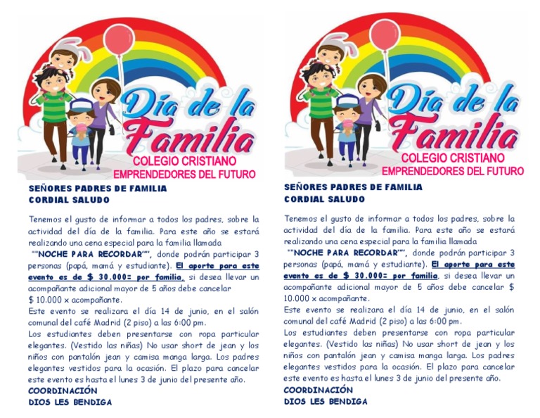 Circular Dia de La Familia | PDF | Cocina, comidas y vino