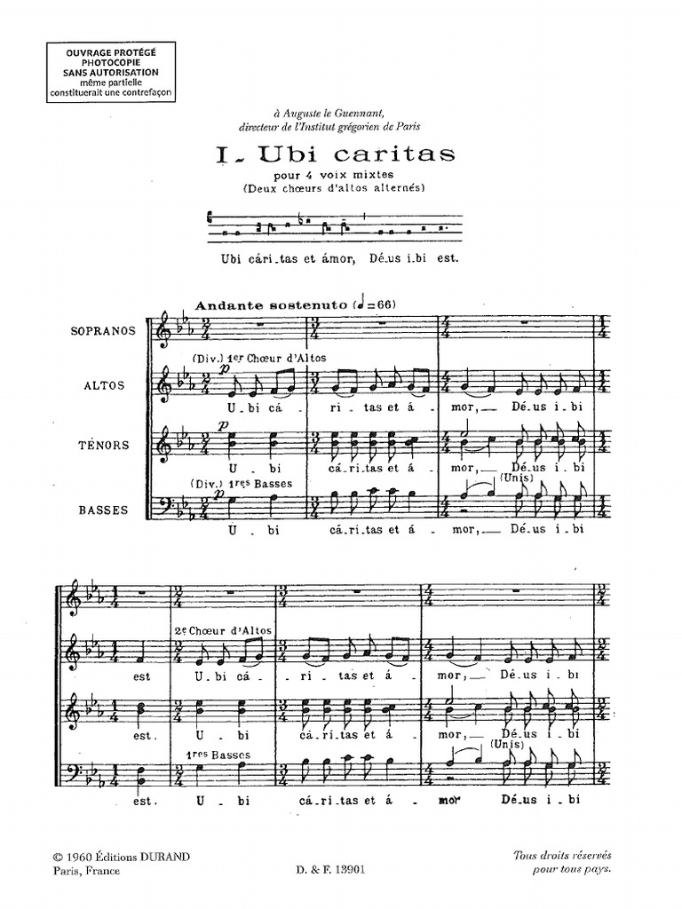 Duruflé - Ubi Caritas | PDF