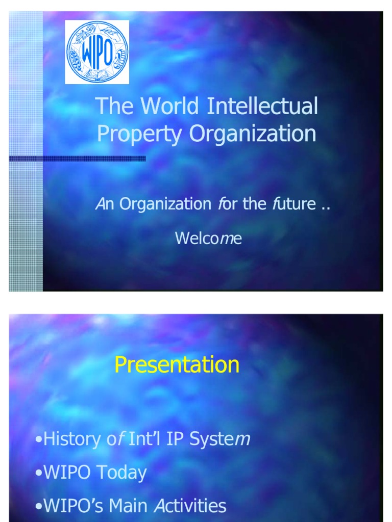 WIPO and Its ROLE | PDF