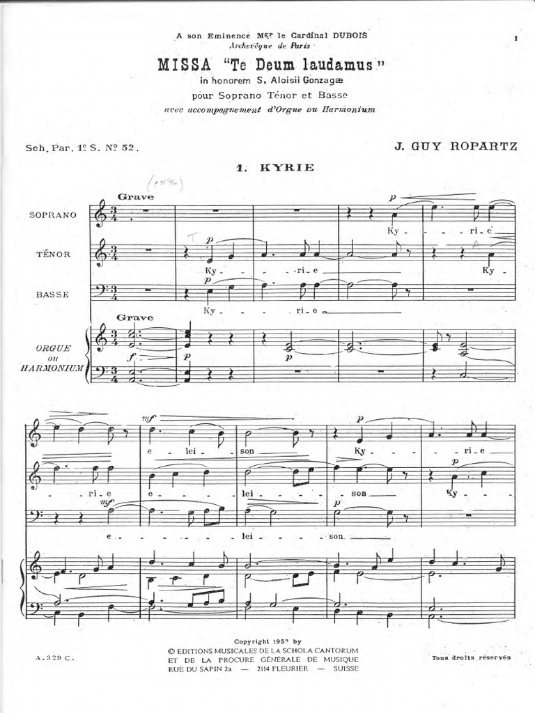 Missa Te Deum Laudamus | PDF