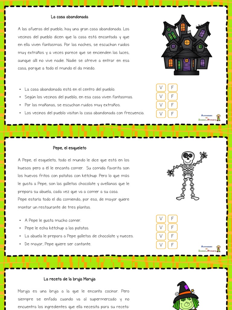 Lecturas Cortas Halloween | PDF