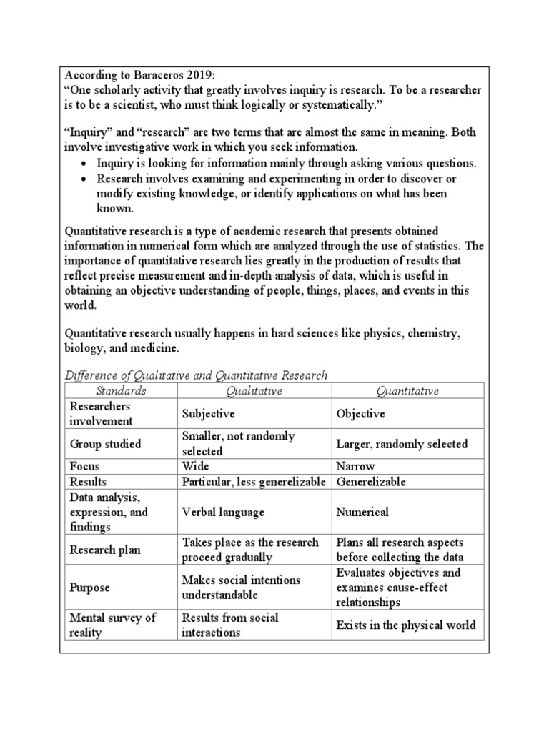 Introduction To Quantitative Research | PDF | Quantitative Research ...