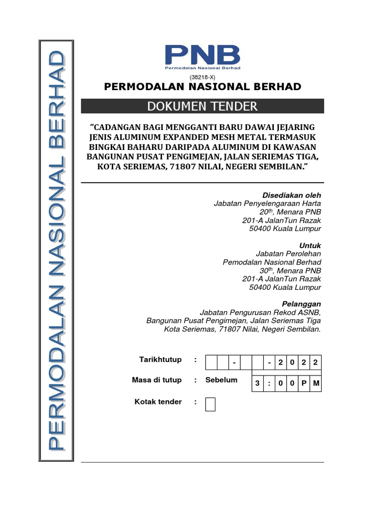 New Tender Indication Mesh Metal 2022 | PDF