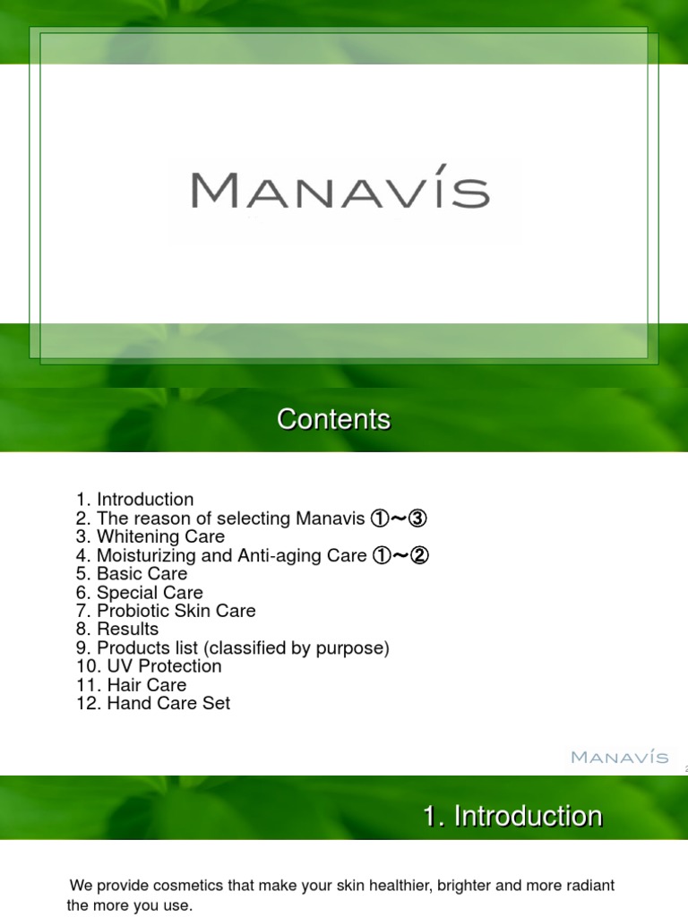 Manavis Cosmetics | PDF | Wellness