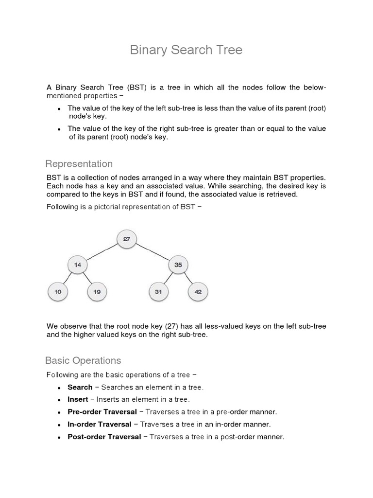 Binary Search Tree | Download Free PDF | Computer Programming ...