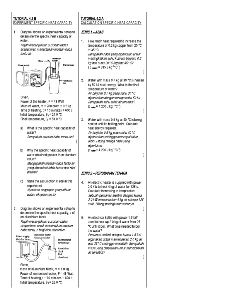 Eksperimen Muatan Haba Tentukan Aluminium | PDF