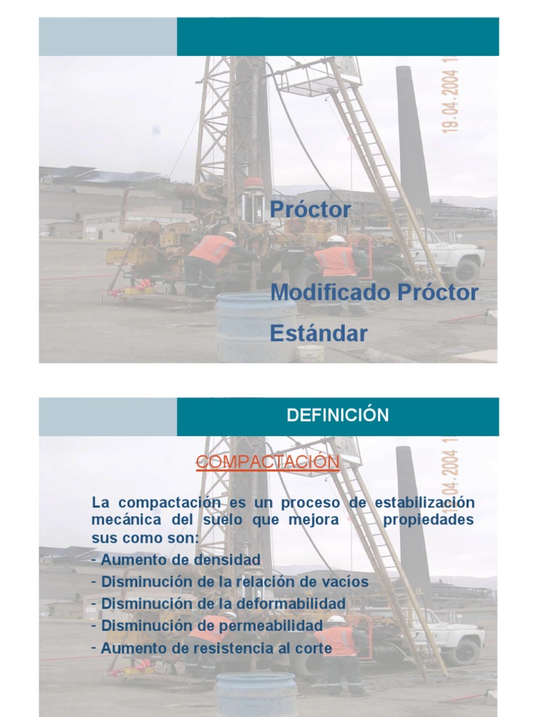 Próctor Estándar - Próctor Modificado | PDF