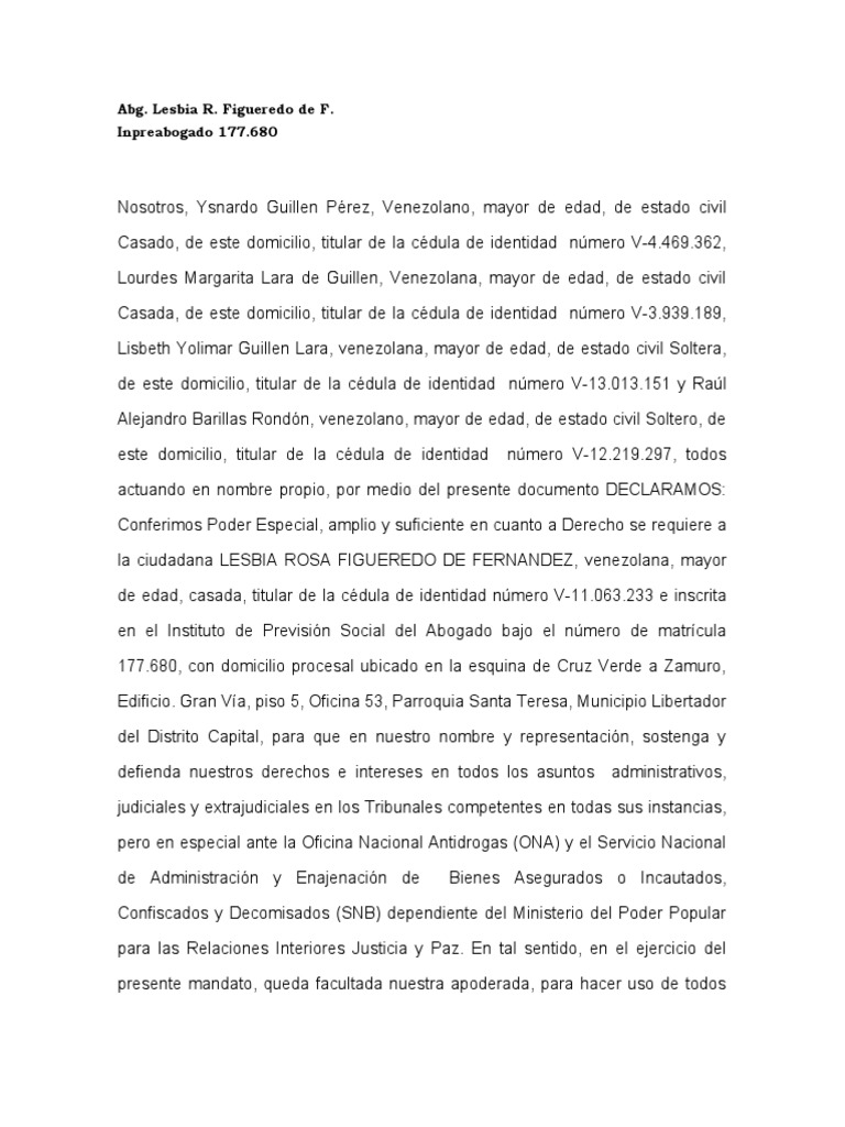 Poder Especial Lisbeth | PDF