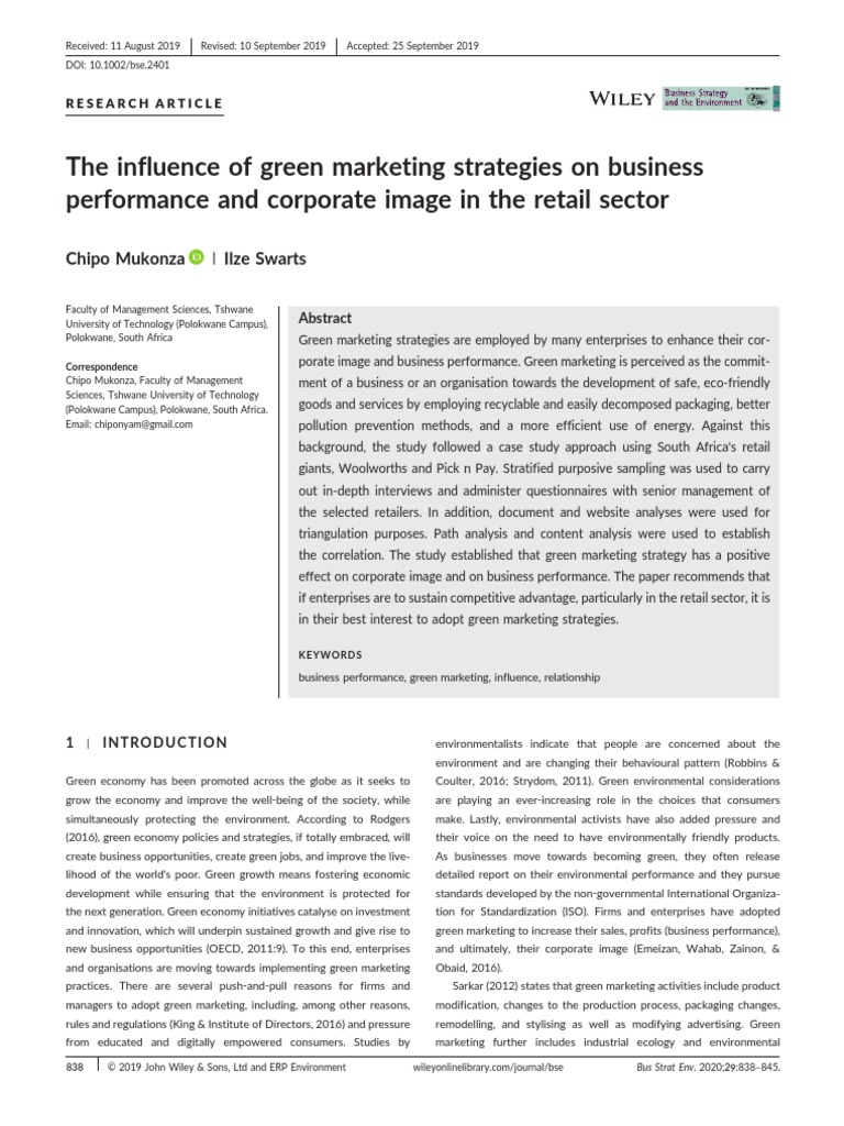 (Artículo #2) The Influence of Green Marketing Strategies On Business ...