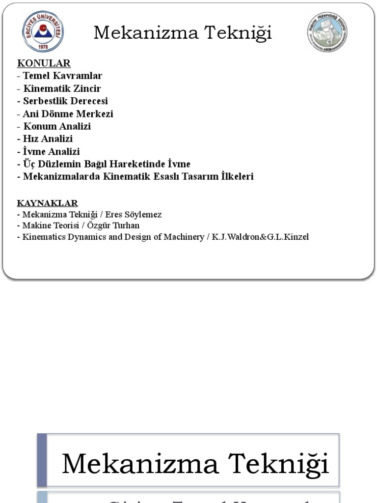 Mek Tek - 1-Temel Kavramlar | PDF