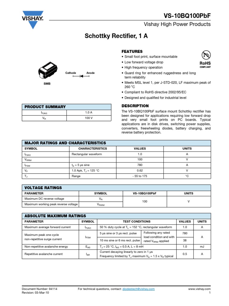 Datasheet | PDF | Electronic Engineering | Electrical Components