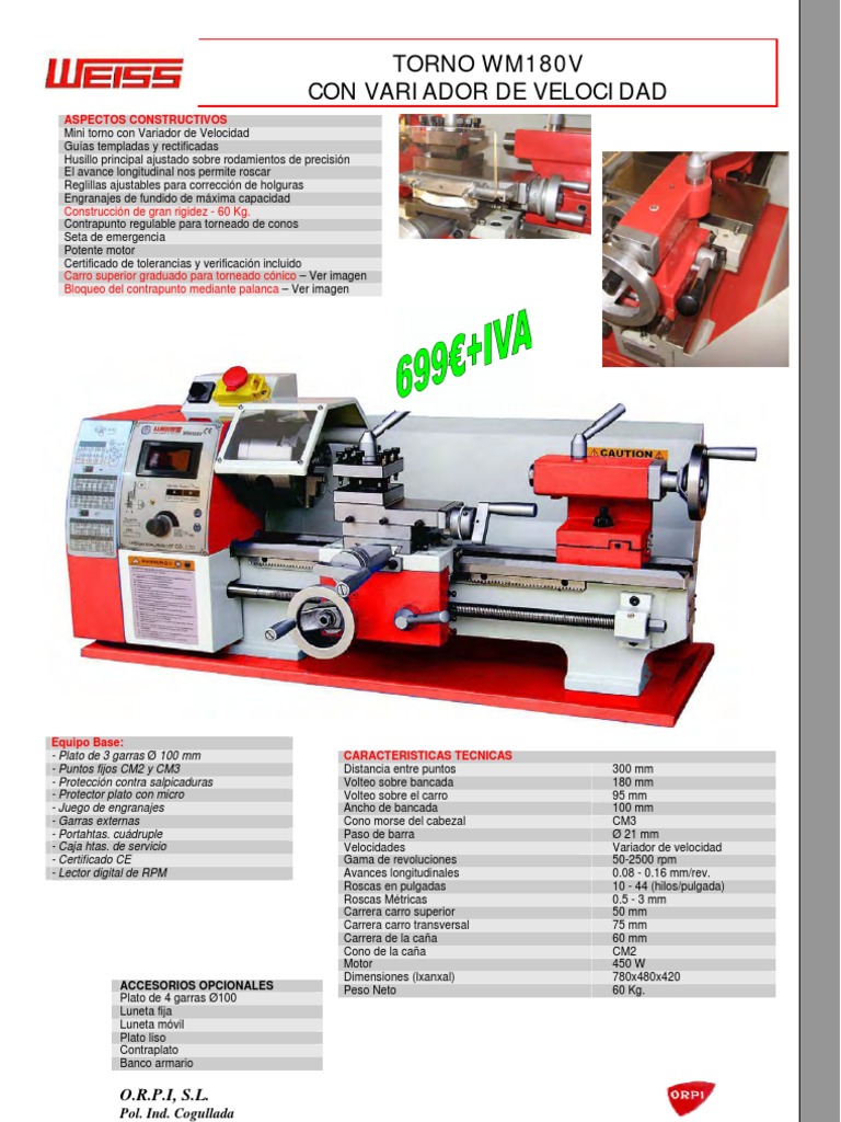 Tornos Emco | PDF | Perforar | Engranaje