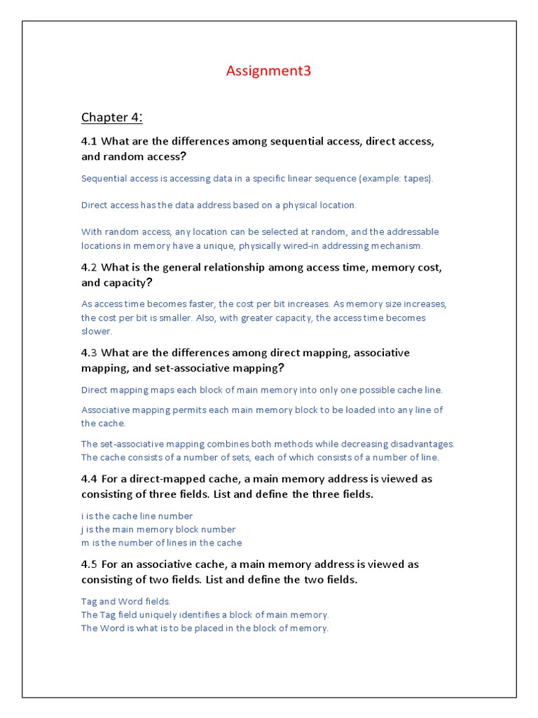 Assignment 3 | PDF | Input/Output | Cpu Cache