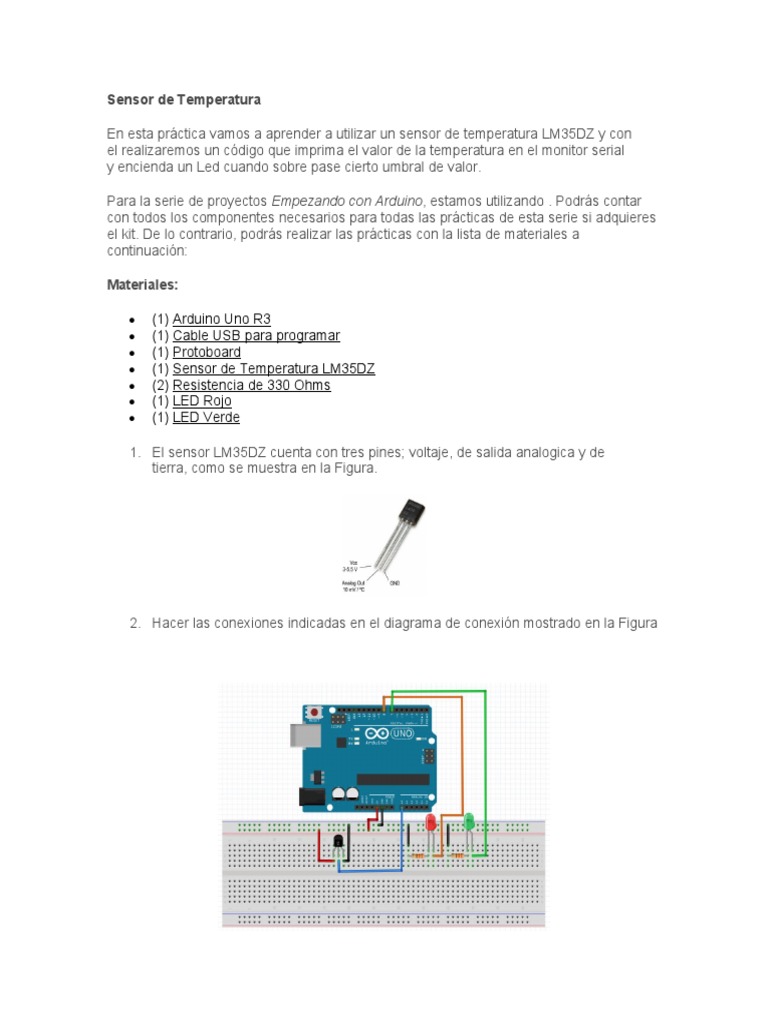Sensor de Temperatura | PDF | Métodos y materiales de enseñanza ...