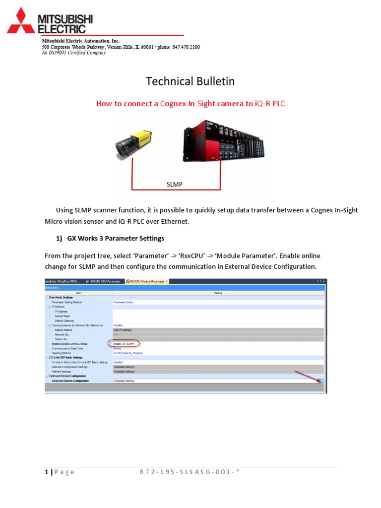 iQ-R Front Port To Cognex Insight | PDF | Programmable Logic Controller ...