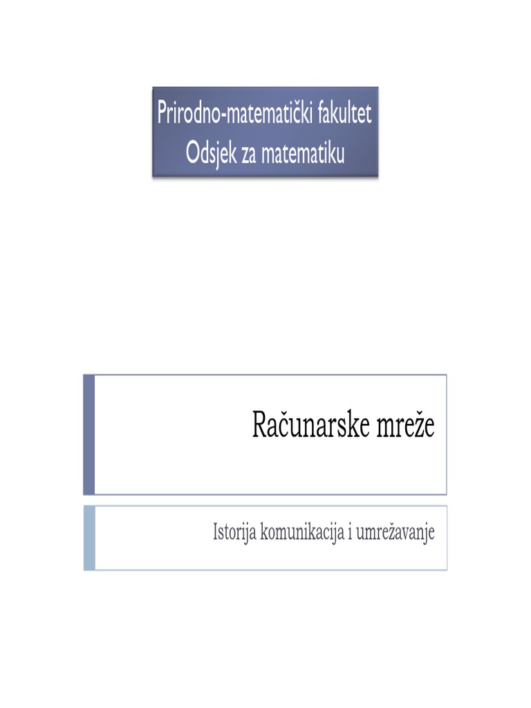 (P) 1 - Historija Racunarskih Mreza | PDF
