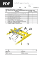 Hoist Pre-Operational Inspection Check List | PDF | Crane (Machine) | Rope