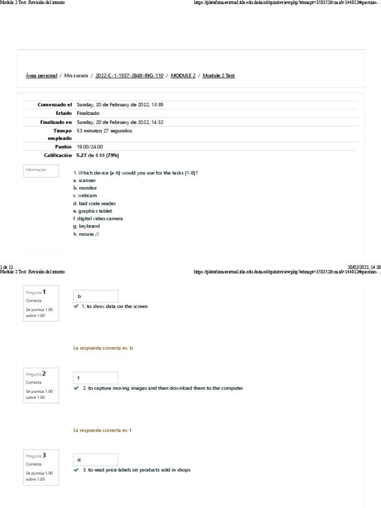 Module 2 Test Revisi N Del Intento PDF | PDF | Ciencias de la ...
