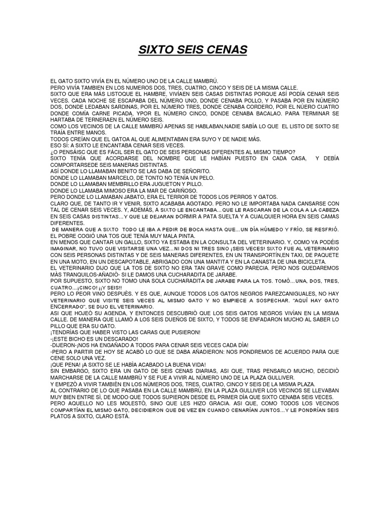 Sixto Seis Cenas | PDF