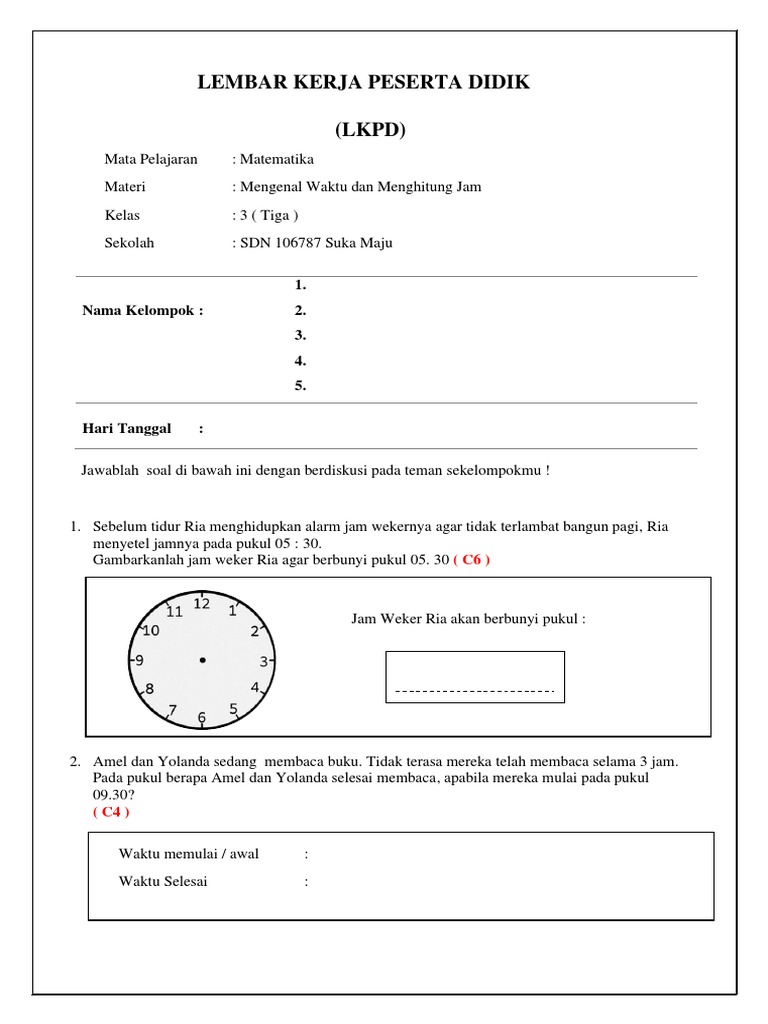 LKPD MM Jam | PDF