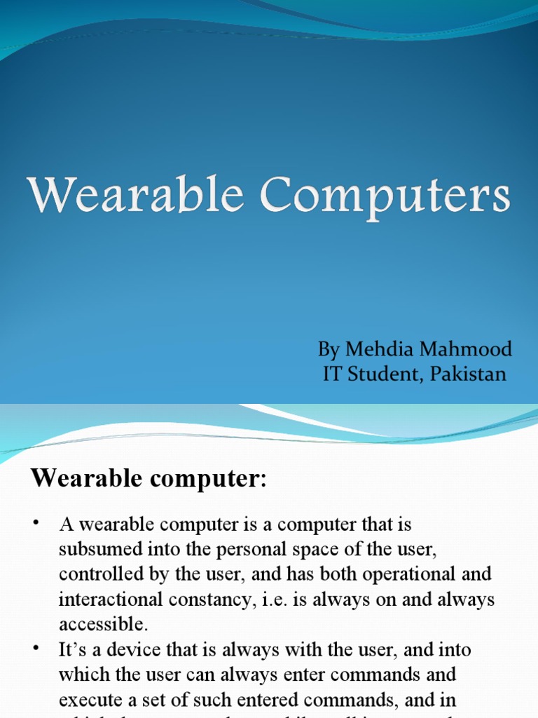 Wearable Computers | PDF