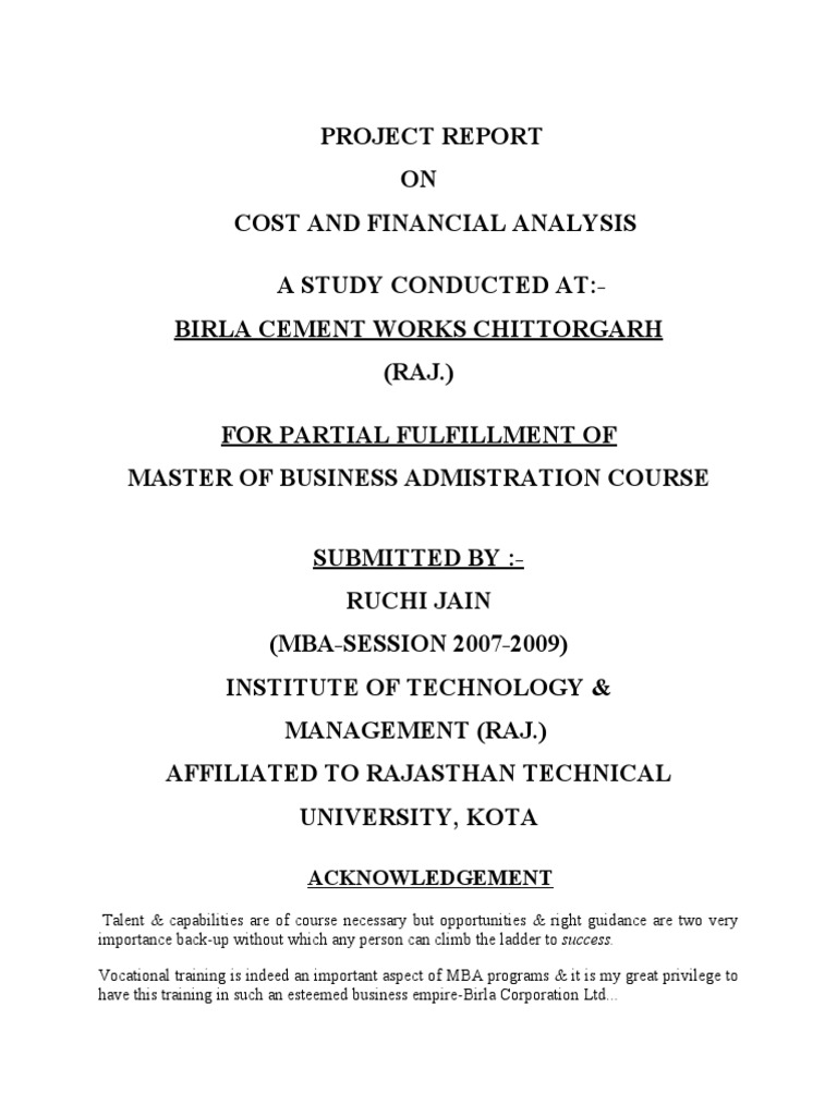 PROJECT REPORT Birla | PDF | Technology & Engineering
