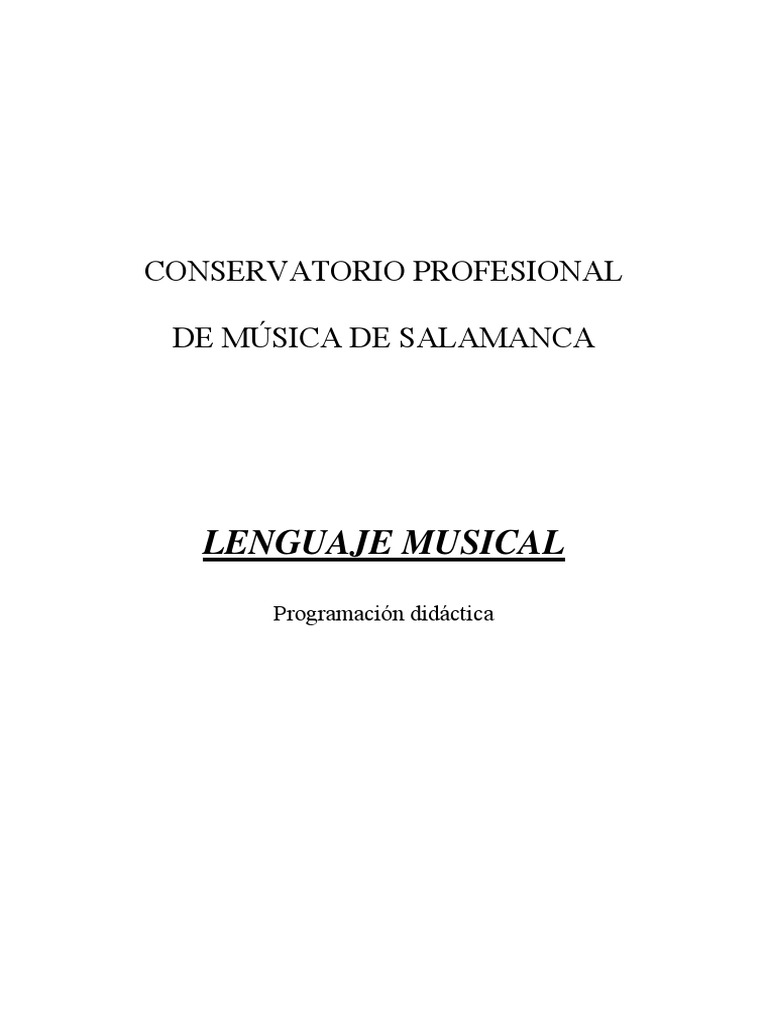 Programación de Lenguaje Musical Básico | PDF | Ritmo | Acorde (Música)