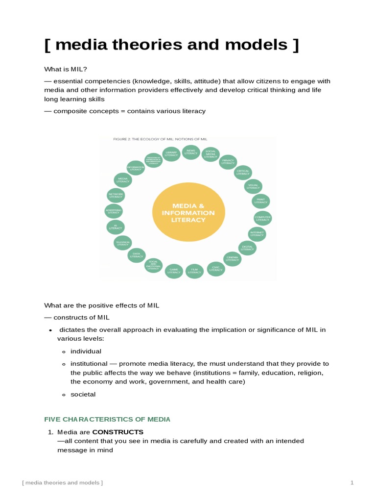 Media Theories and Models | PDF